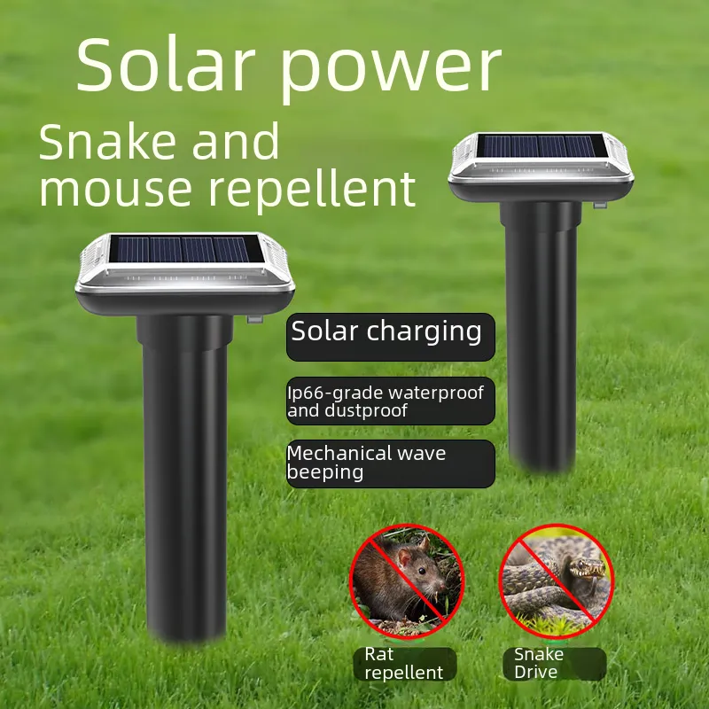 Solar Powered Outdoor Pest Repeller: Ultrasonic Vibration, Snake ...