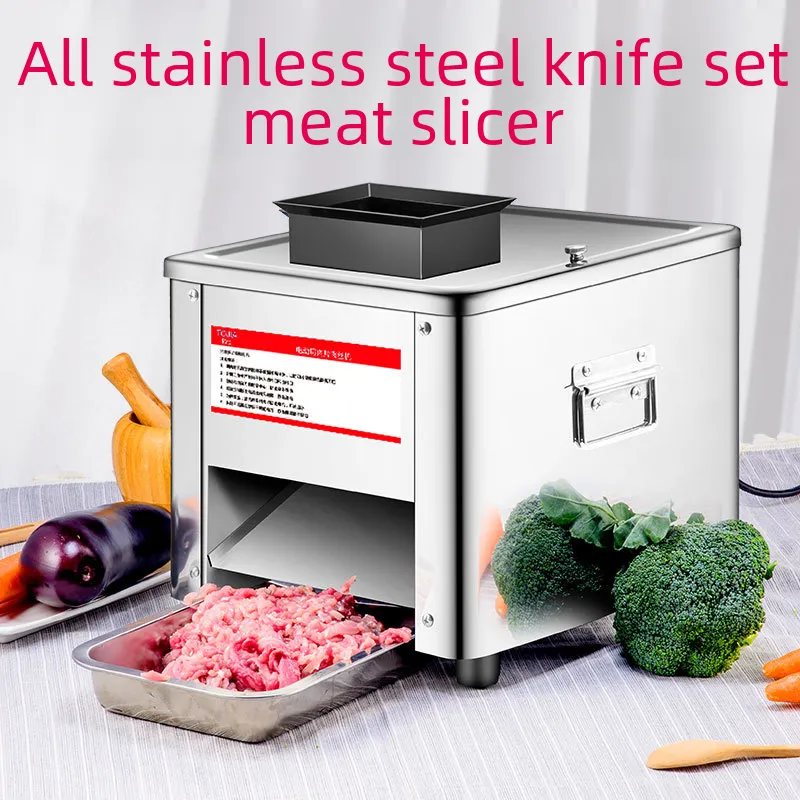 Premium Stainless Steel Electric Countertop Meat Slicer - Automatic ...