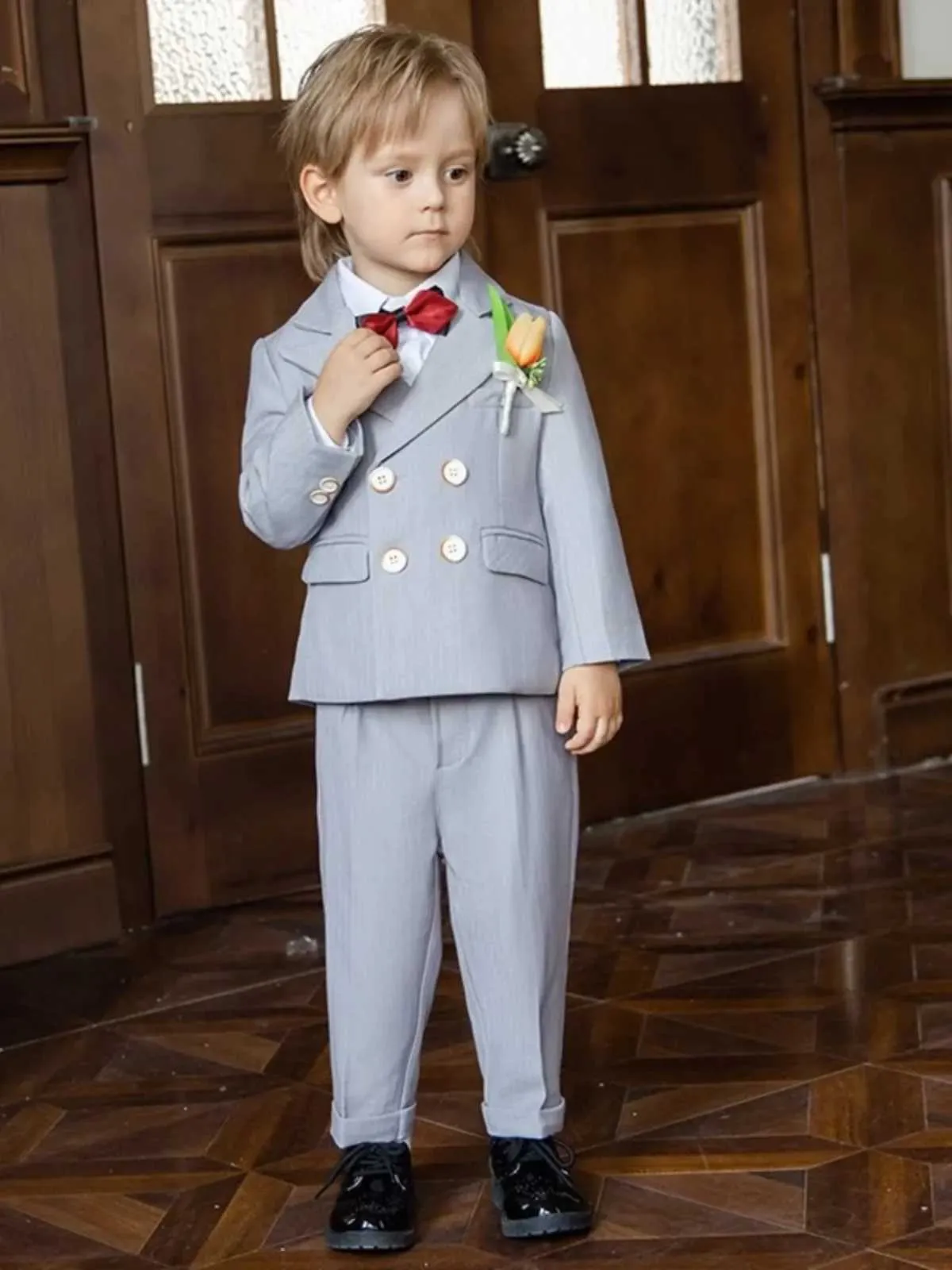 Boys Formal Suit Set - Kids Wedding Outfit, Birthday Party Costume ...