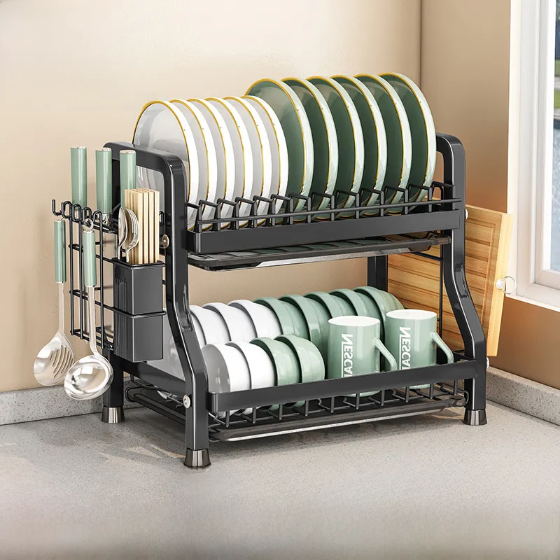 DHgate.com:2024 Stainless Steel Kitchen Dish Rack with Drainboard ...