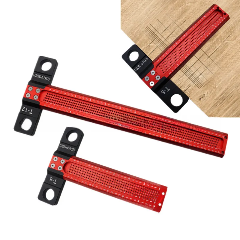 DHgate.com:T-Type Woodworking Hole Drawing Gauge: Precision 6/12 Inch ...