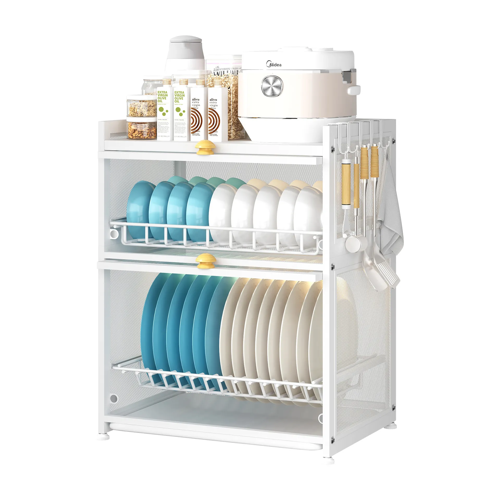 DHgate.com:Premium Dustproof Kitchen Cabinet Dish Rack Cross-Border ...