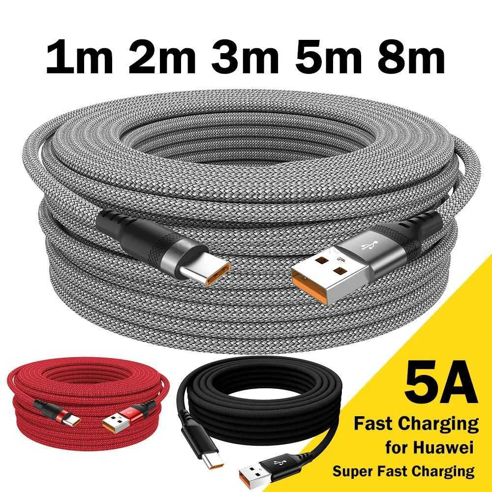 2024 New5A Fast Charging USB C Cable Length for Huawei/Samsung/Oppo ...