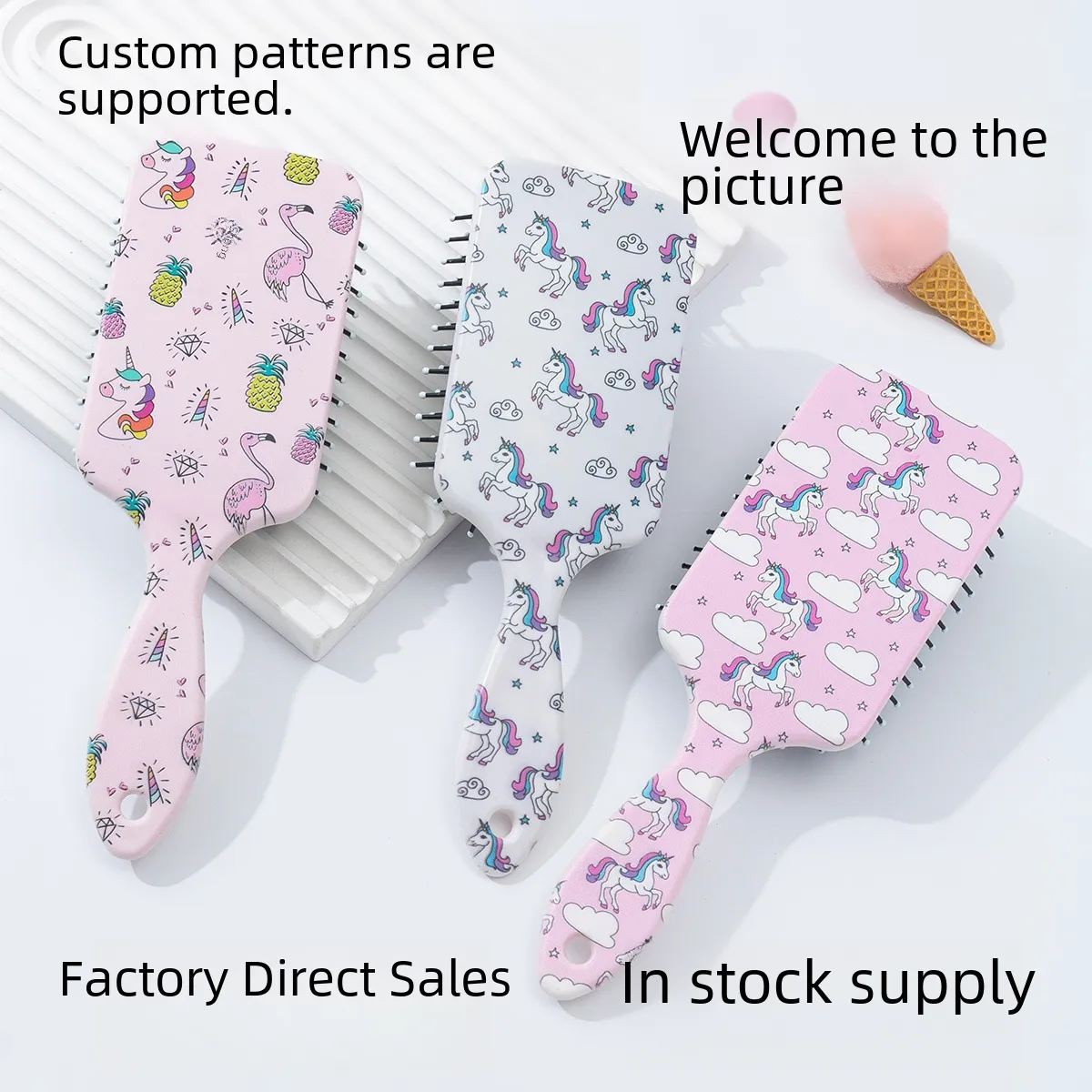 Cute Cartoon Air Cushion Comb for Kids - Gentle Scalp Massage ...