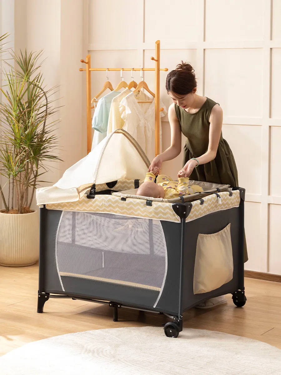 DHgate.com:Multifunctional Foldable Portable Crib | Breathable Mesh ...