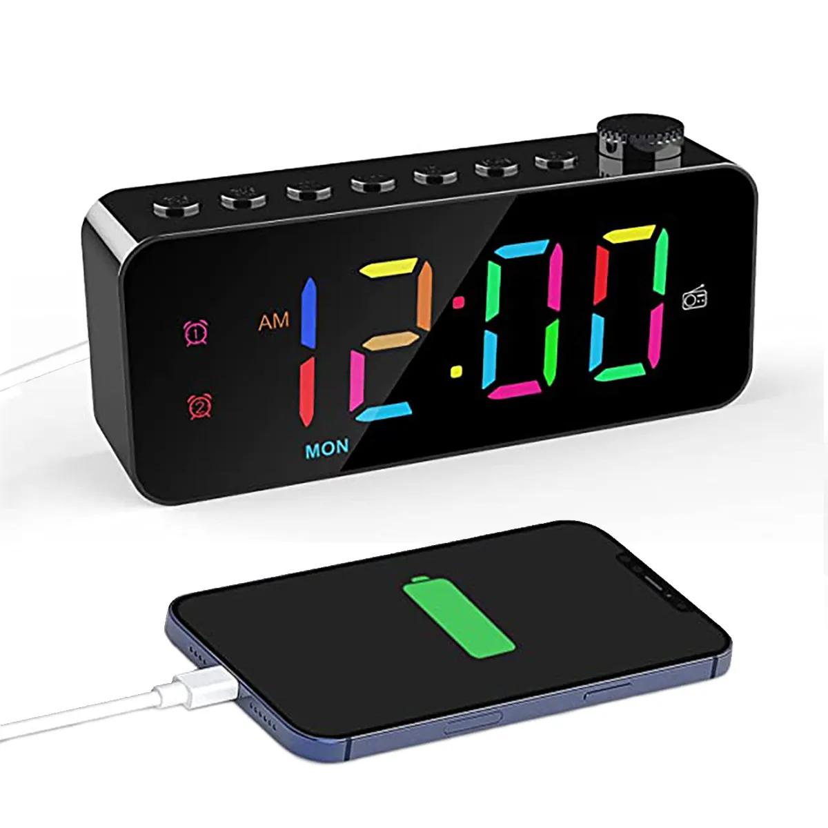 DHgate.com:Multifunctional Electronic Clock: Black LED Digital Alarm ...
