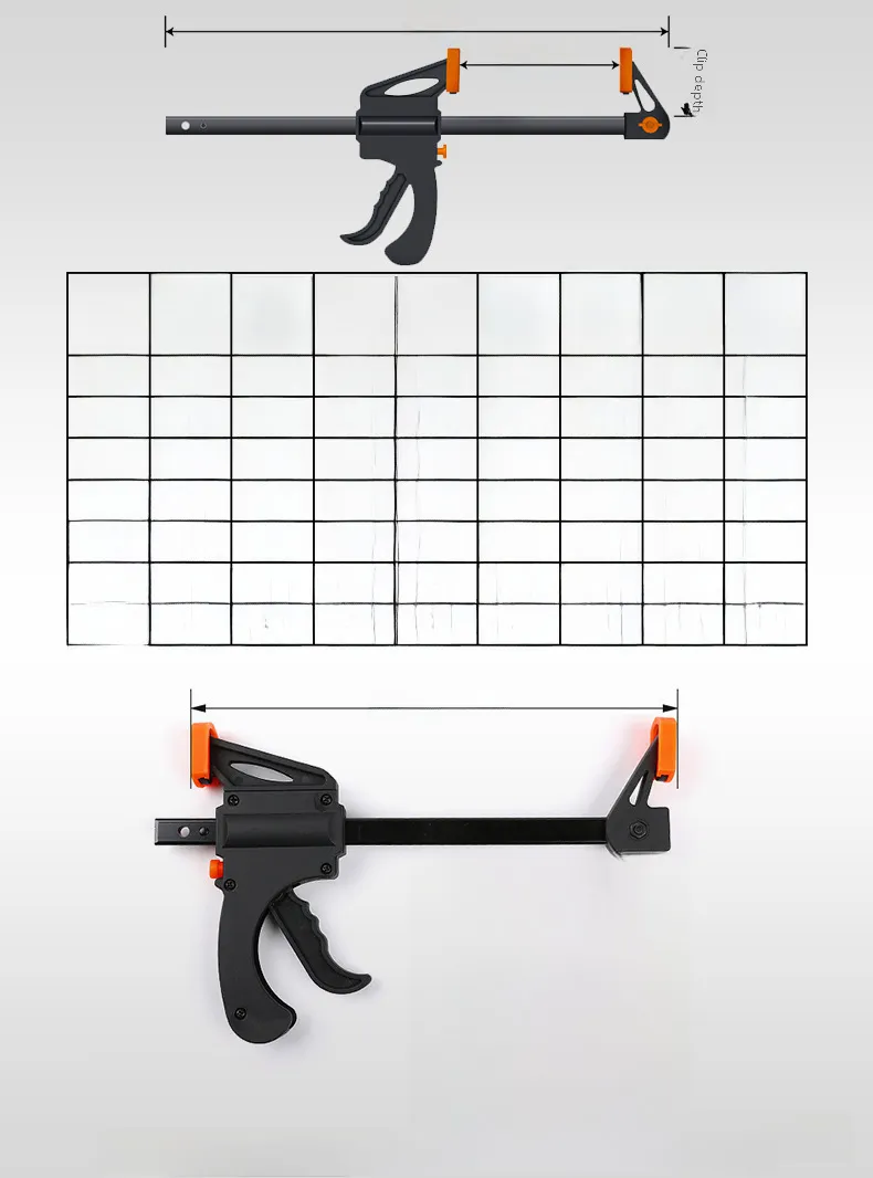 DHgate.com:24 Inch Woodworking F Clamp Set, Nylon Quick Woodworking ...