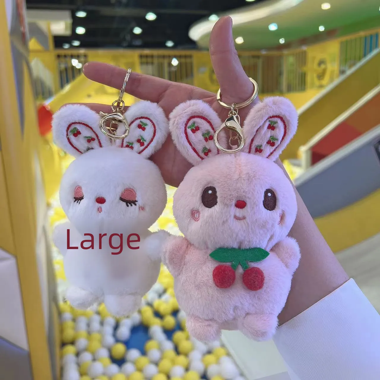 DHgate.com:Cute Cartoon Girl Heart Rabbit Plush Keychain - Bag Pendant ...