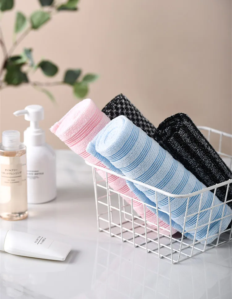 Exfoliating Bath Towel: Japanese-Style Long Bath Scrub for Smooth Skin ...