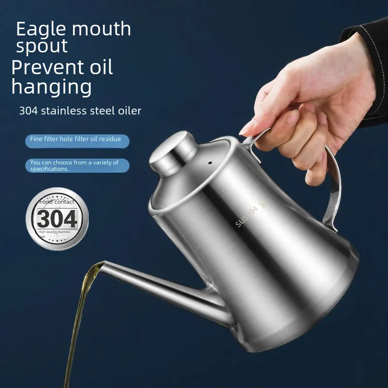 304 Stainless Steel Oil Pot Small Man Waist Household Thickened Filter ...