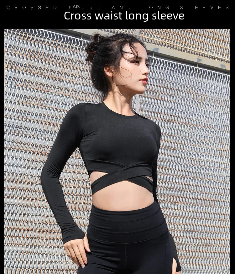 Premium Women's Long Sleeve Fitness Top - Perfect for Yoga & Exercise ...