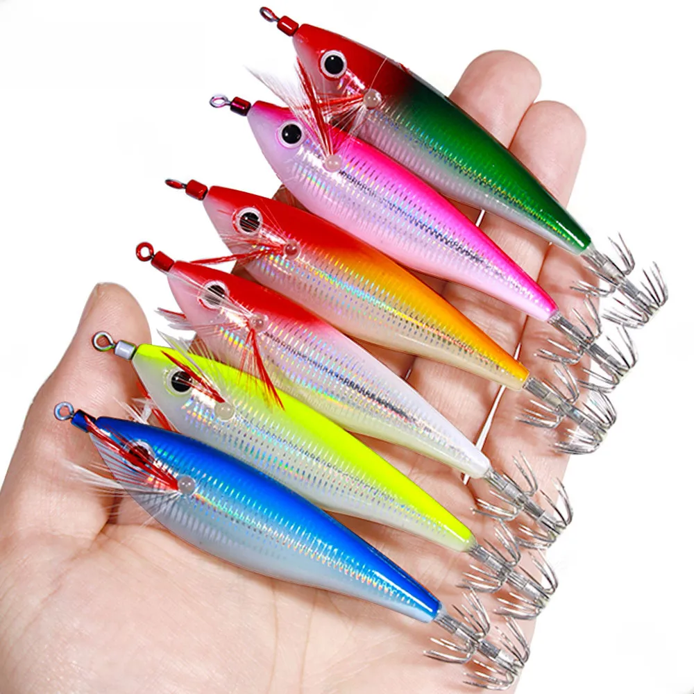 Luminous Shrimp Lure: 10cm/10g Round Belly Squid Needle, Premium ...