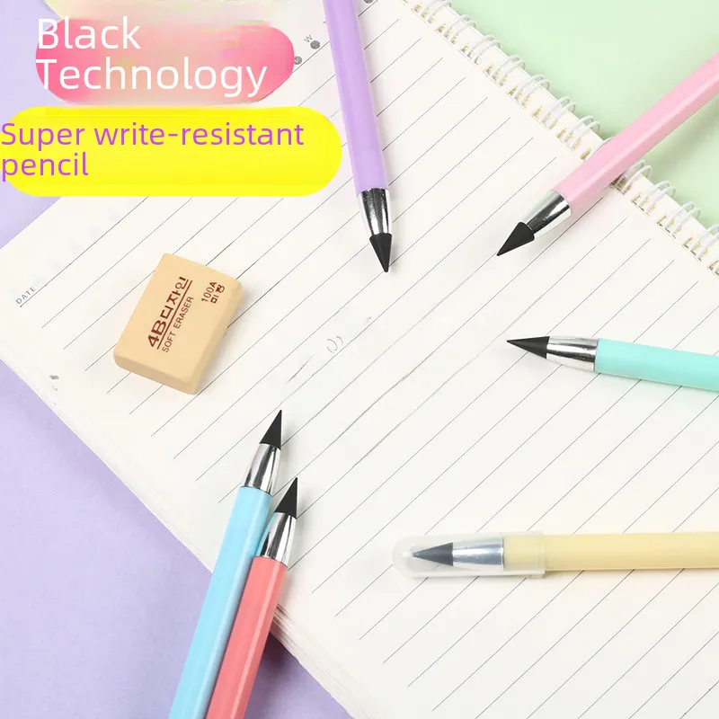 No Ink Eternal Pen Erasable Endless Pencil No Cutting Continuous Lead ...