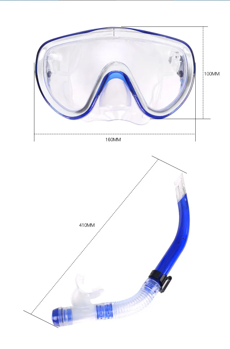 DHgate.com:Advanced Dive Set: Large Frame Mask & Dry Snorkel Tube for ...