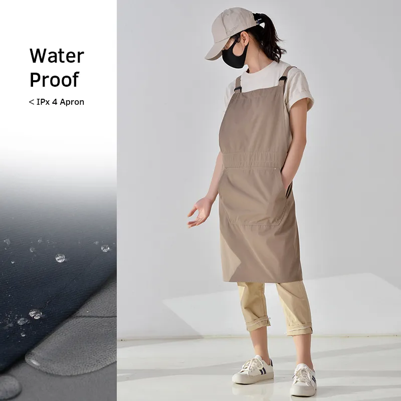 Premium Cotton Kitchen Apron - Water Resistant Coverall for Restaurant ...