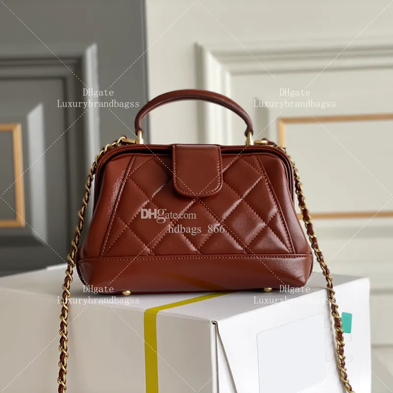 DHgate.com:Mini Doctor Bag With Top Handle Crossbody Bag 18CM Lambskin ...