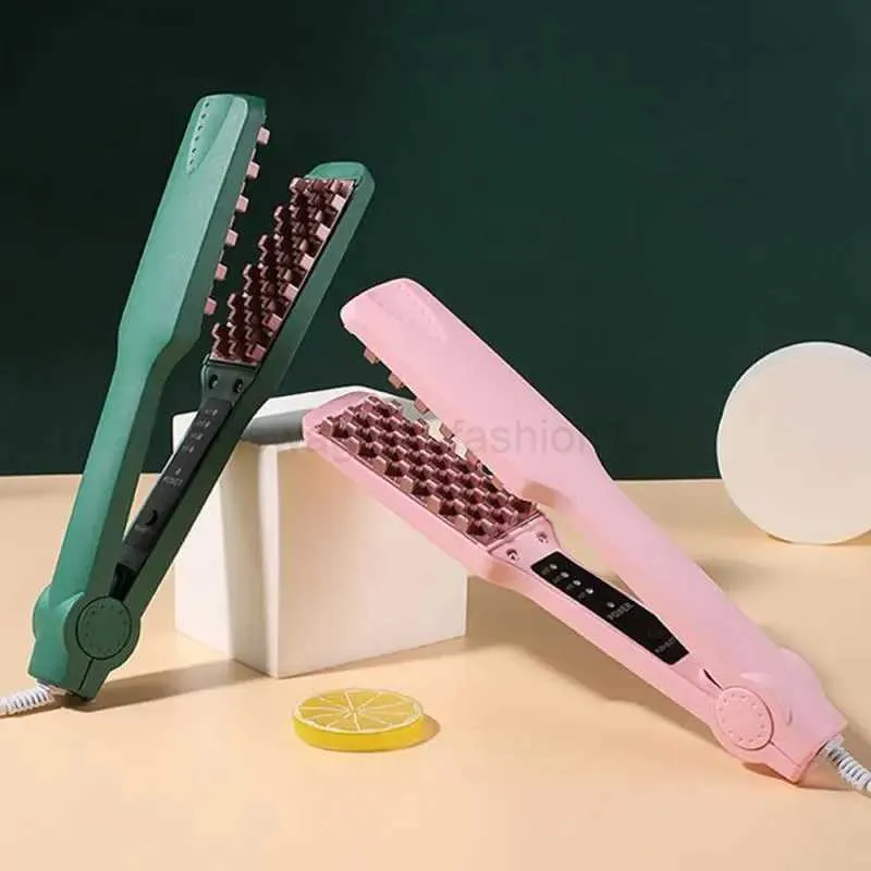 Fluffy Hair Curler Corrugated Ceramic Hair Crimper Volumizer Corn Perm ...