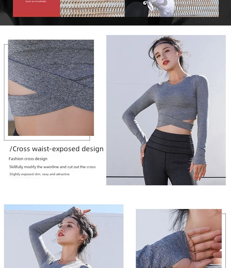 Premium Women's Long Sleeve Fitness Top - Perfect for Yoga & Exercise ...