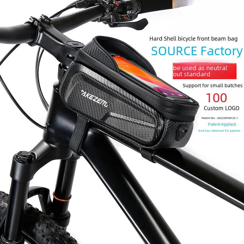 Premium Hard Shell Bicycle Bag: Secure Phone Mount, Waterproof Design ...