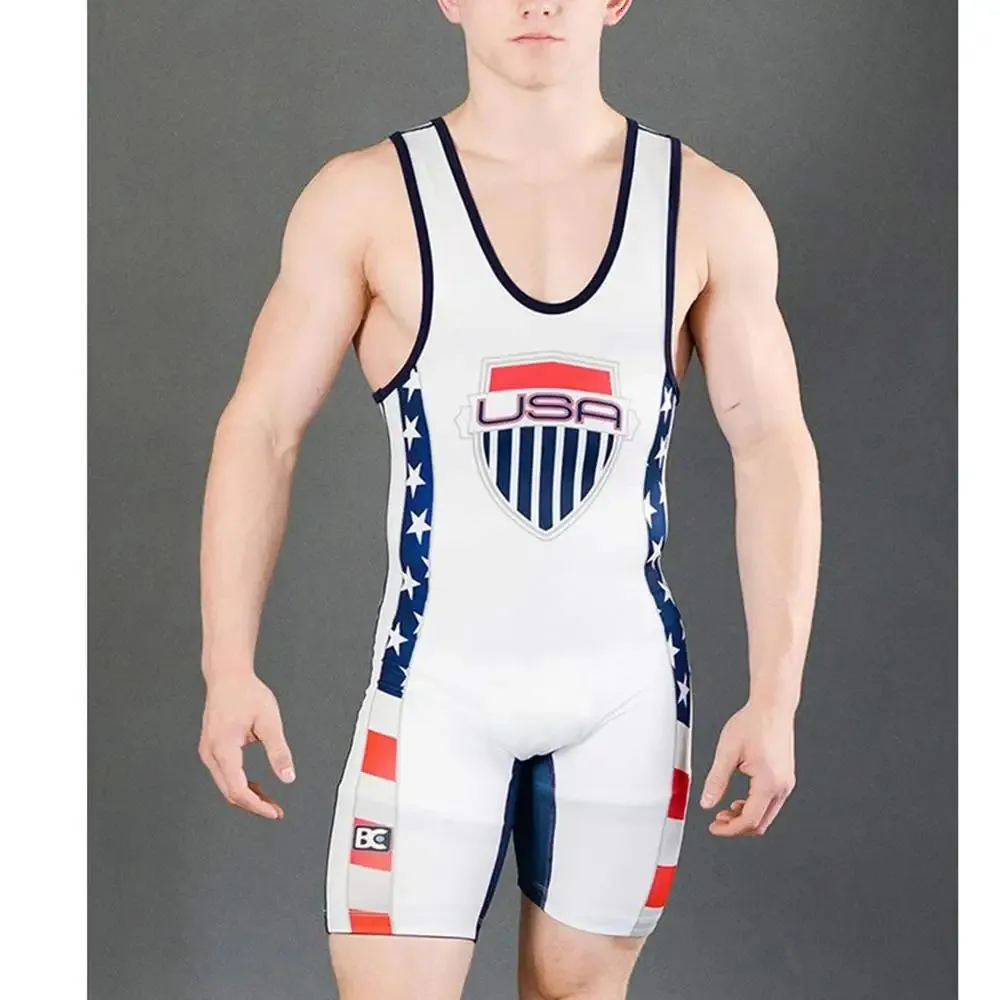 Male Bodysuits Spandex Mens Bodysuit Gym Body Suits Mesh Wrestling ...