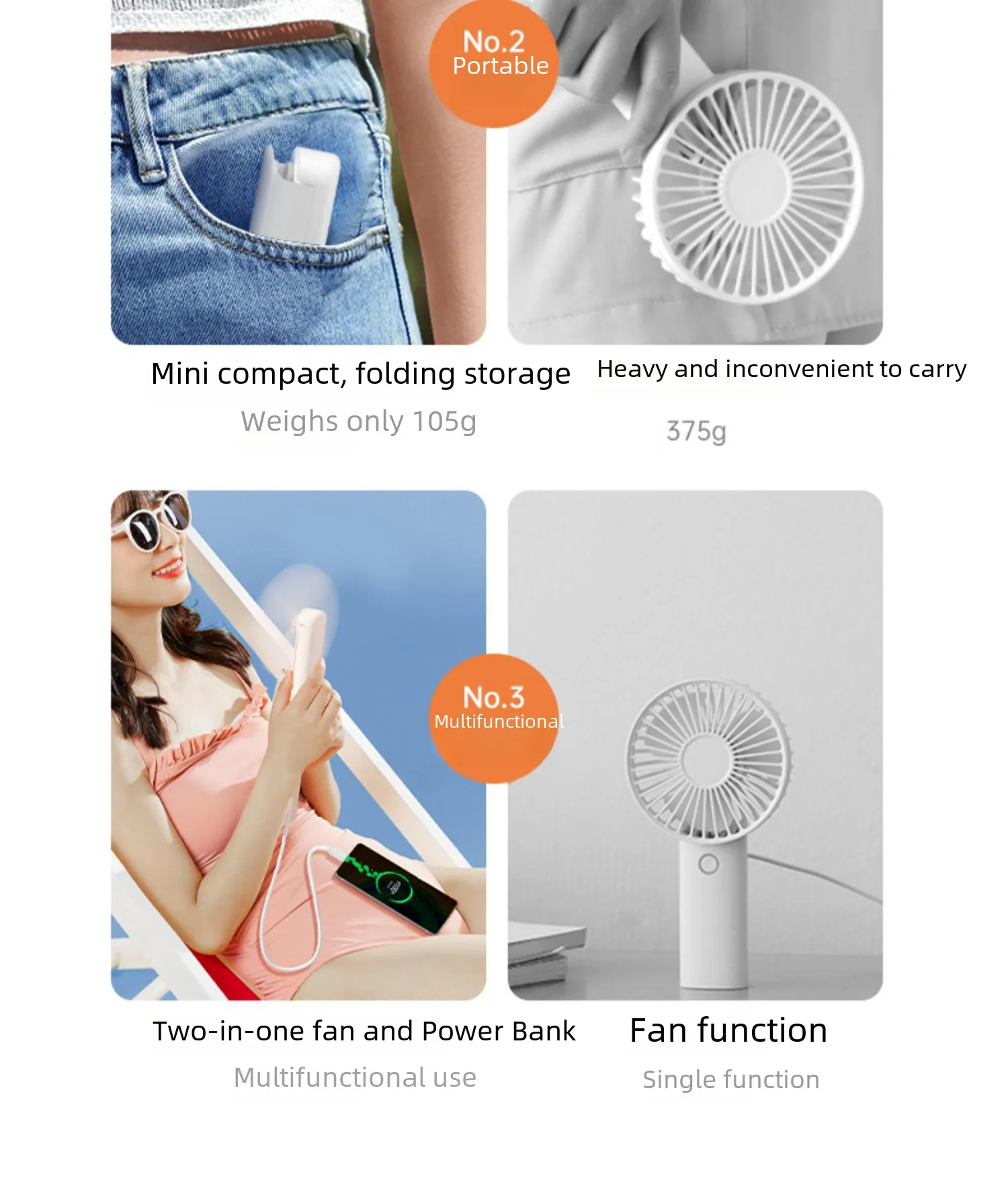 DHgate.com:"Ultra Portable Folding Cartoon Fan - USB Rechargeable Mini ...