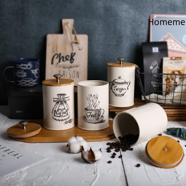 DHgate.com:Eco-Friendly Galvanized Iron Tea & Coffee Storage Jar with ...