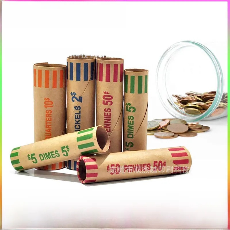 Wholesale Color-Coding Dollar Coin Wrapping Paper - In Stock Kraft ...