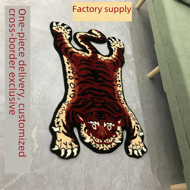 DHgate.com:Plush Reddish Brown Tiger Carpet: Creative Animal Ornament (100 60cm):Toys & Gifts