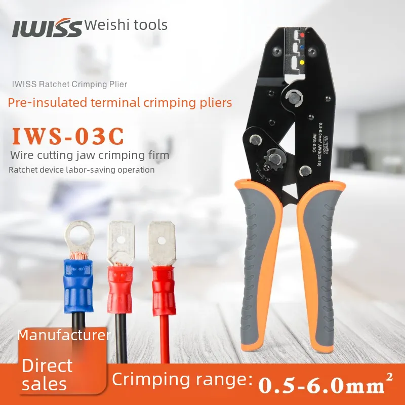 Rivet Squeezer & Ratchet Crimping Tools - Insulated Pliers Set for ...