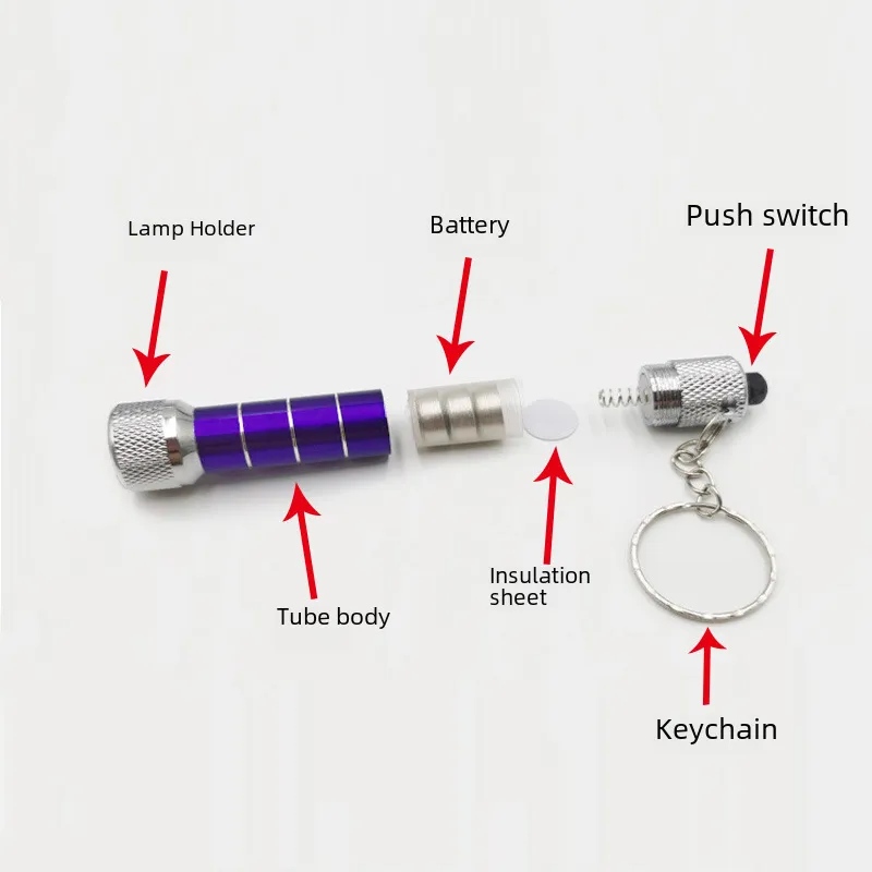 Mini Keychain Flashlight: Super Bright 5 LED Light, Portable Pocket ...