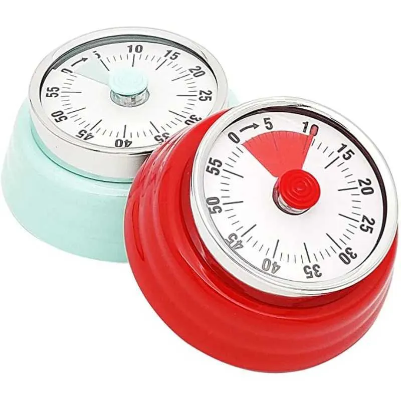 Premium Kitchen Timer - Stainless Steel Mechanical Countdown, Magnetic ...