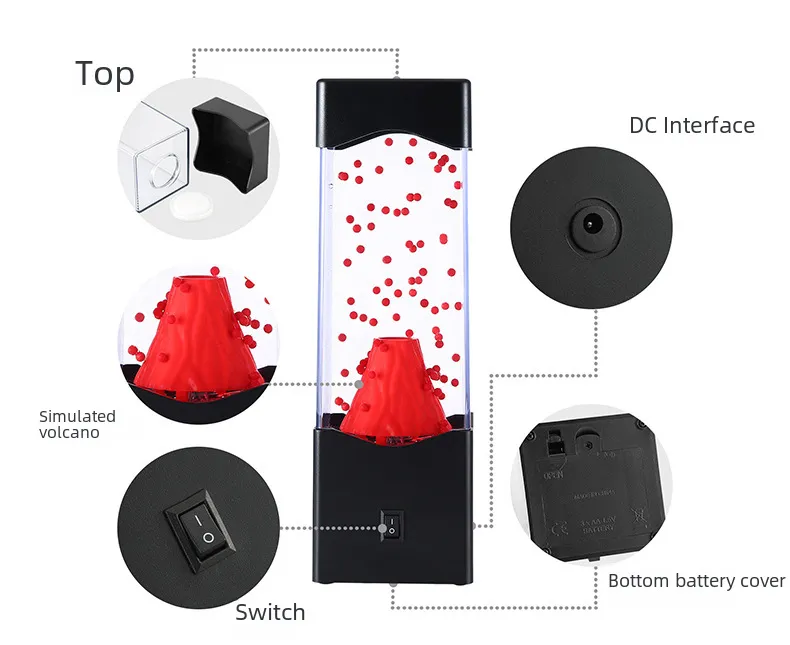 Creative Lava Lamp Decorative Volcanic Nightlight For Home Furnishing ...