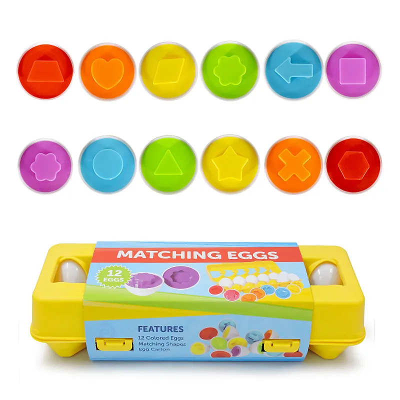Easter Matching Eggs - Educational Shape Sorter Toy, Vegetable & Shape ...
