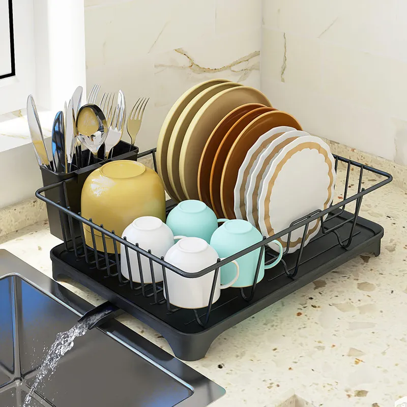Premium Kitchen Dish Rack: Sink Organizer & Dishware Storage Solution ...