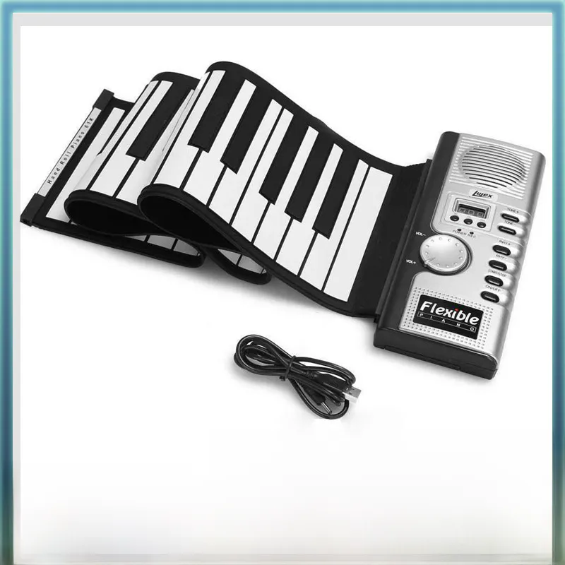 61 Keys Piano Keyboard Hand Roll Piano: Portable Silicone Electronic ...