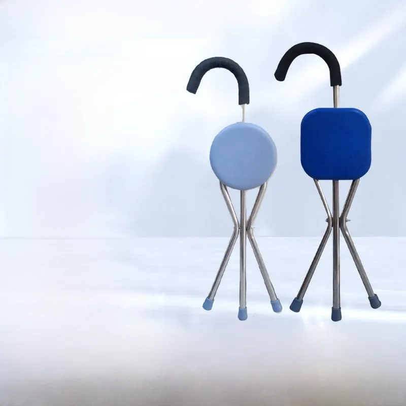 Premium Quality Stainless Steel Crutch Stool - Portable Cane Seat for ...