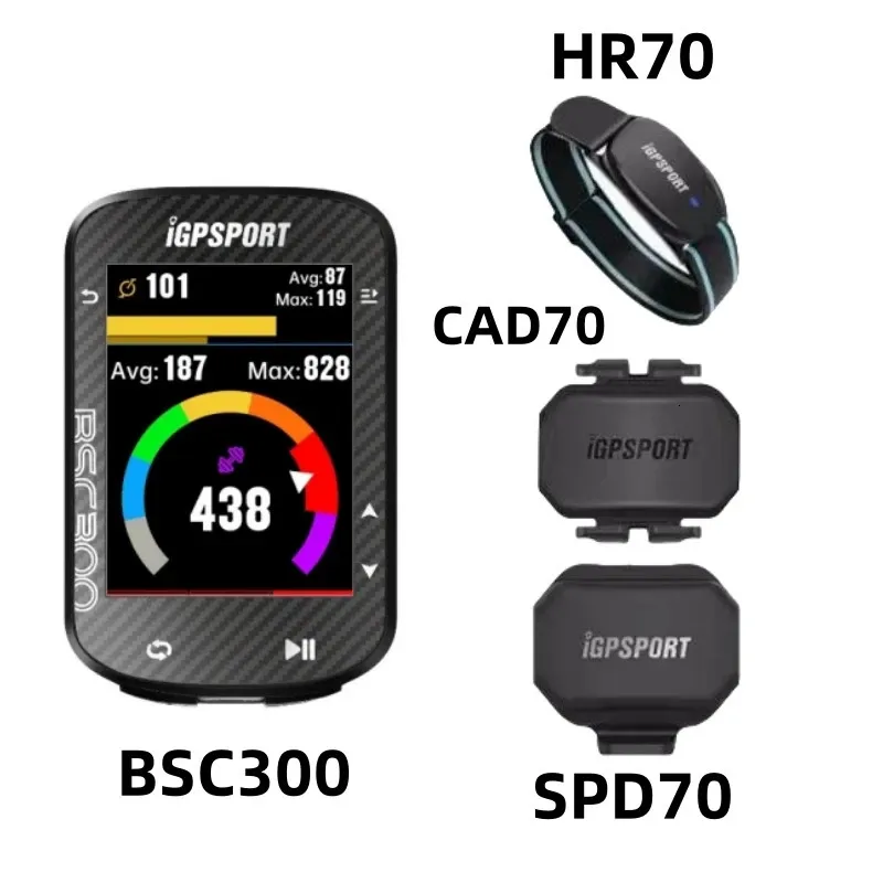 BSC300 Bike GPS Computer Wireless Cycling Speedometer with Color Screen ...