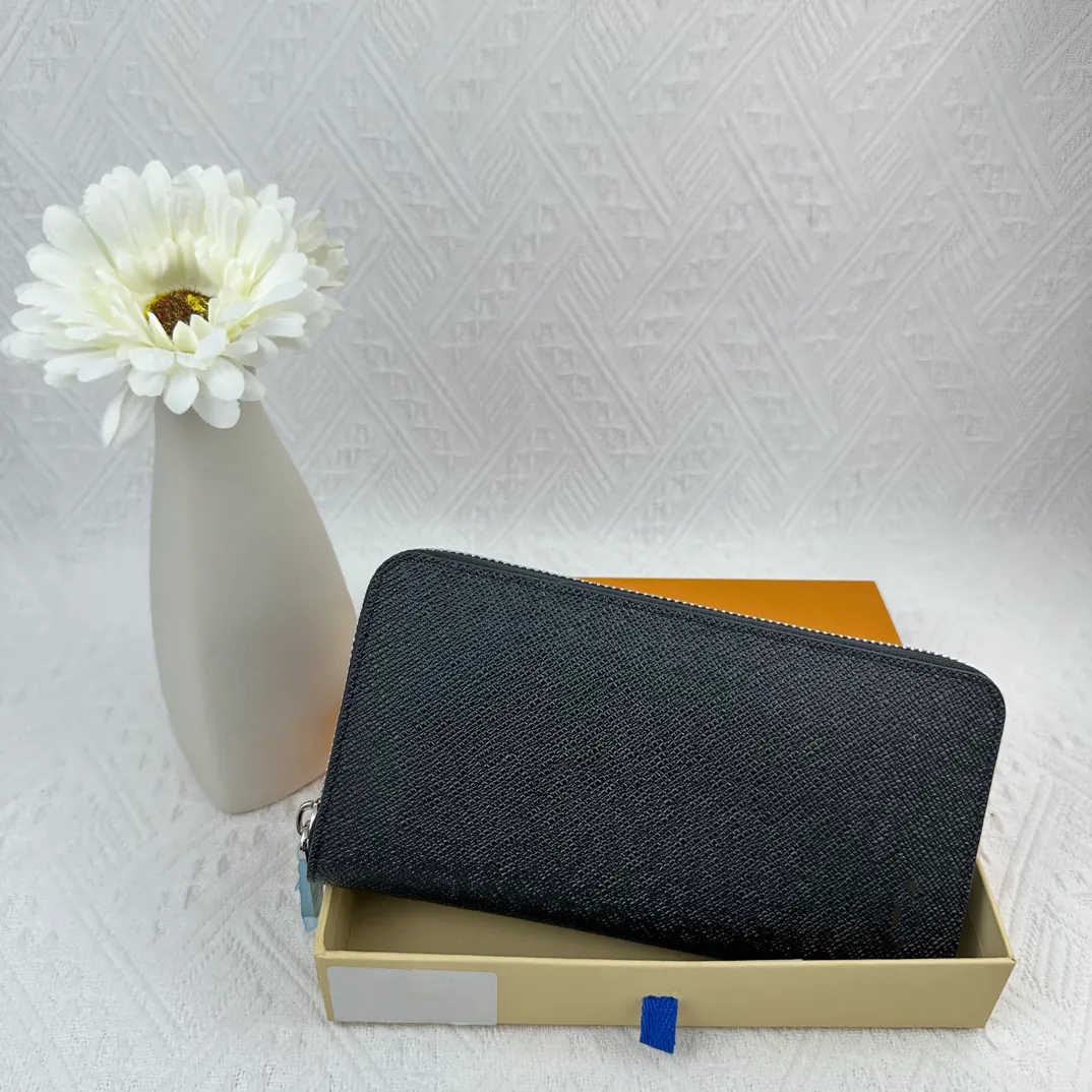 Designer Leather Wallet For Women Embossed Flower & Letter Long Zipper ...