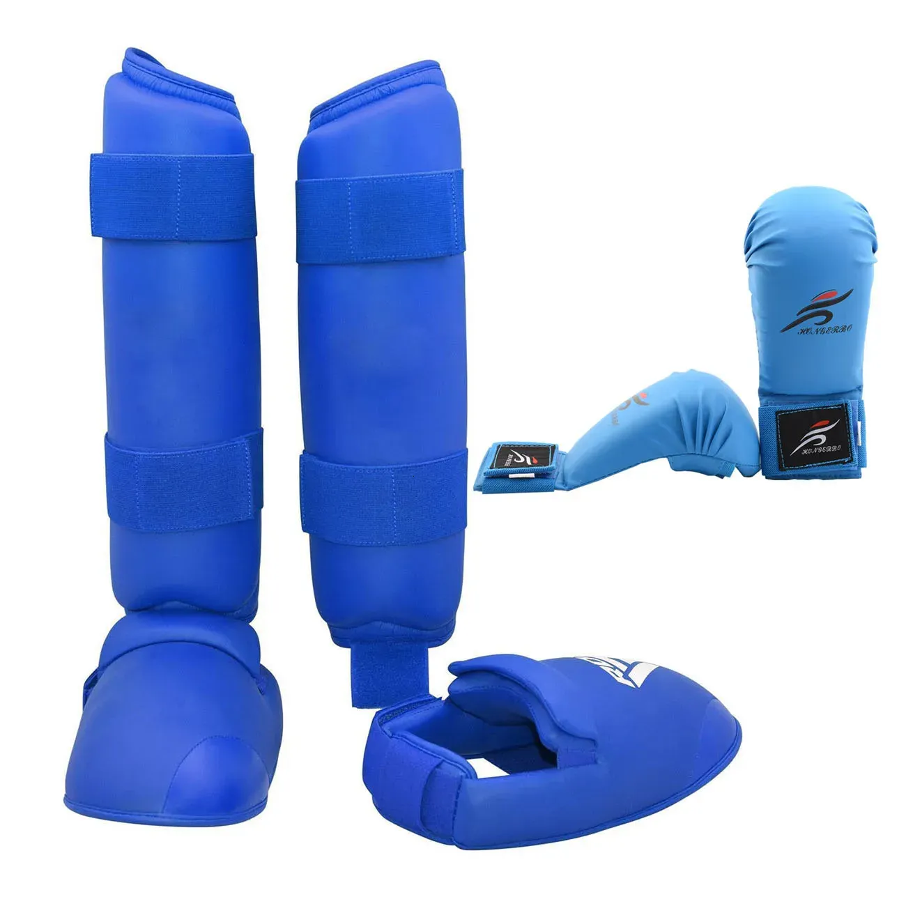 Taekwondo Uniform Karate Sparring Gear Set Leg & Hand Protectors, Shin ...