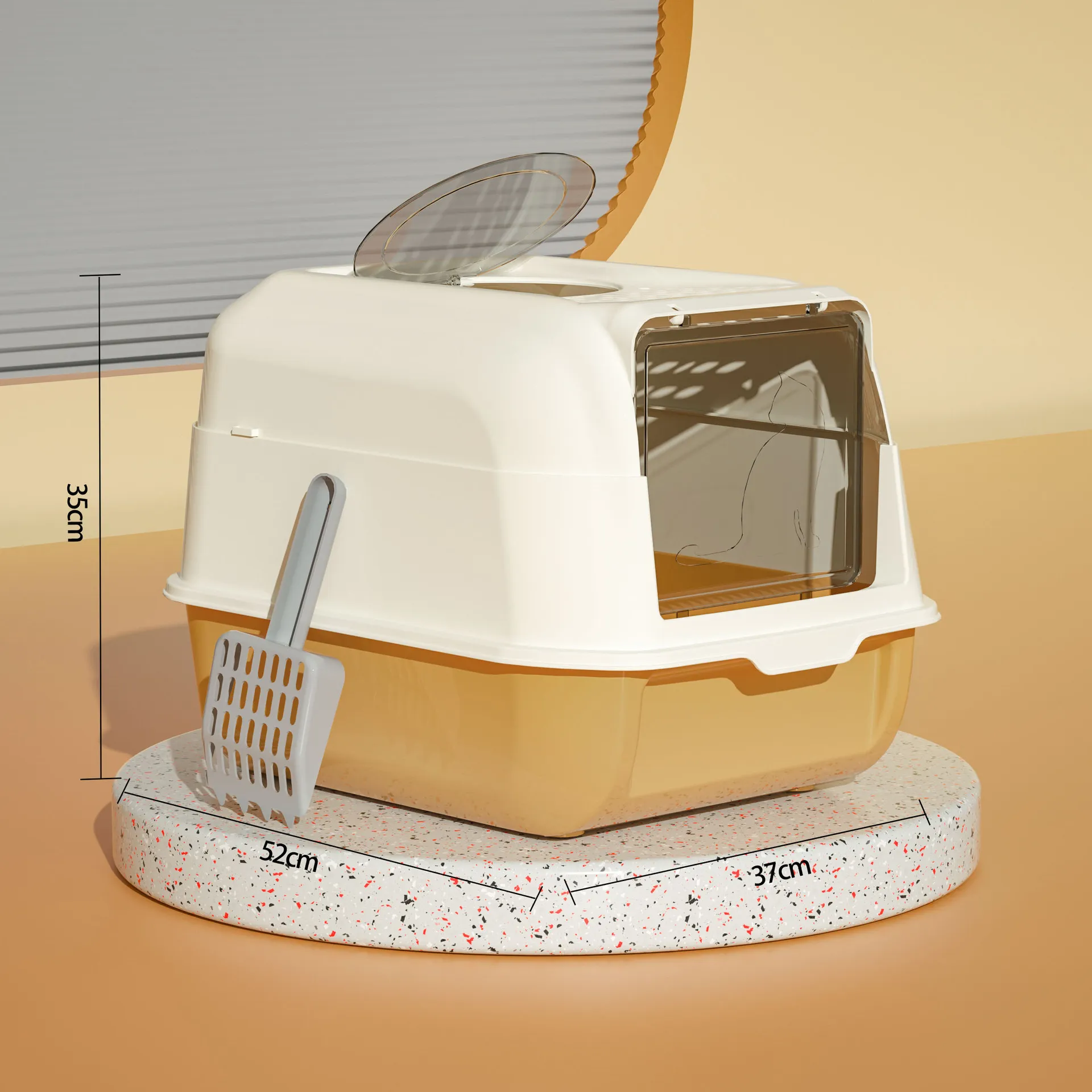 Cat Extra Large Enclosed Litter Box Removable... From Lovely668, $37 ...