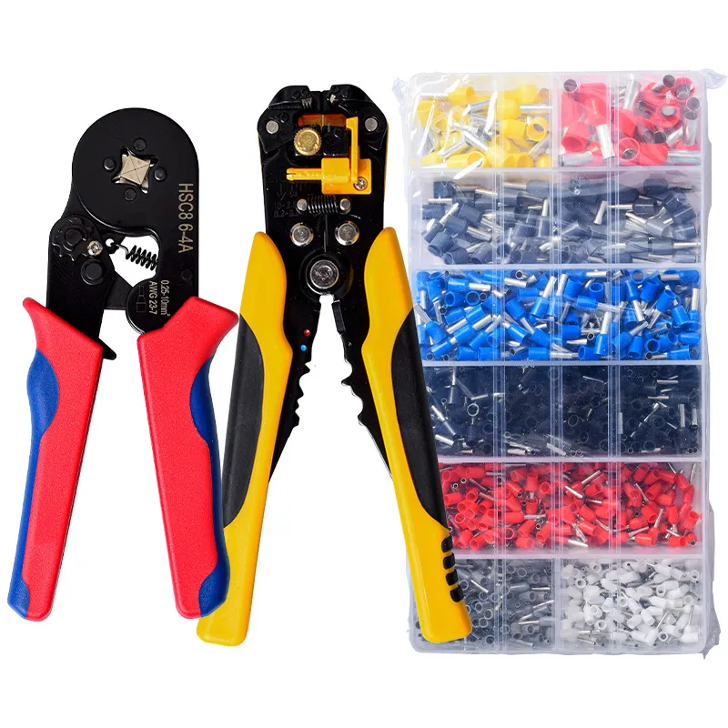 Wire Terminal Crimper And Pipe Wrench Set Tool Kit For Stripping ...