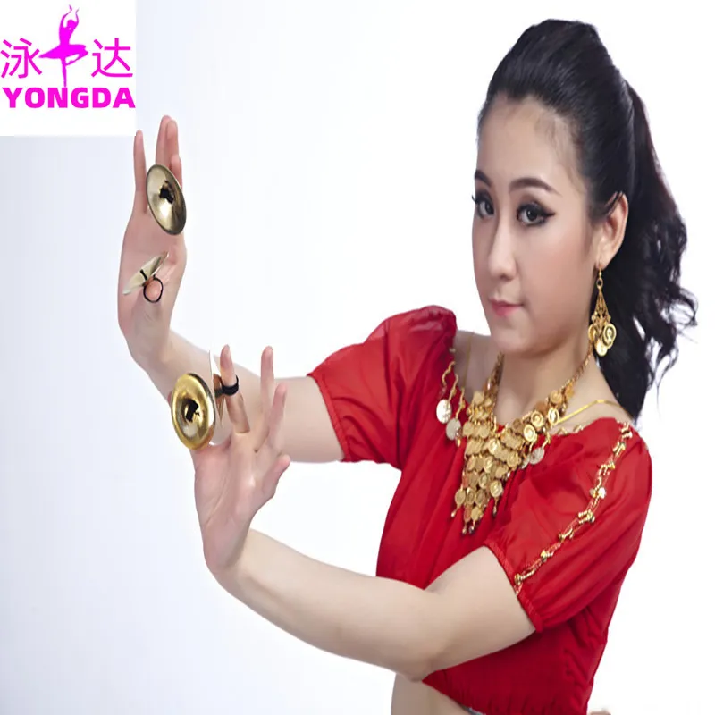 DHgate.com:Golden Belly Dance Finger Cymbals | Brass Finger Castanets ...