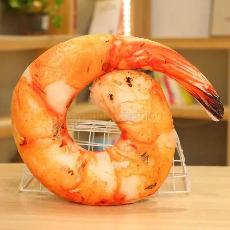 Shrimp Neck Pillow: Large Realistic U Shape Prawn Plush Toy, Home ...