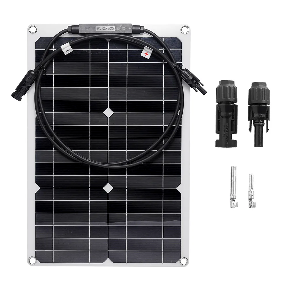 20W Flexible Solar Panel - 18V Monocrystalline for RV, Boat, Car - Shop ...