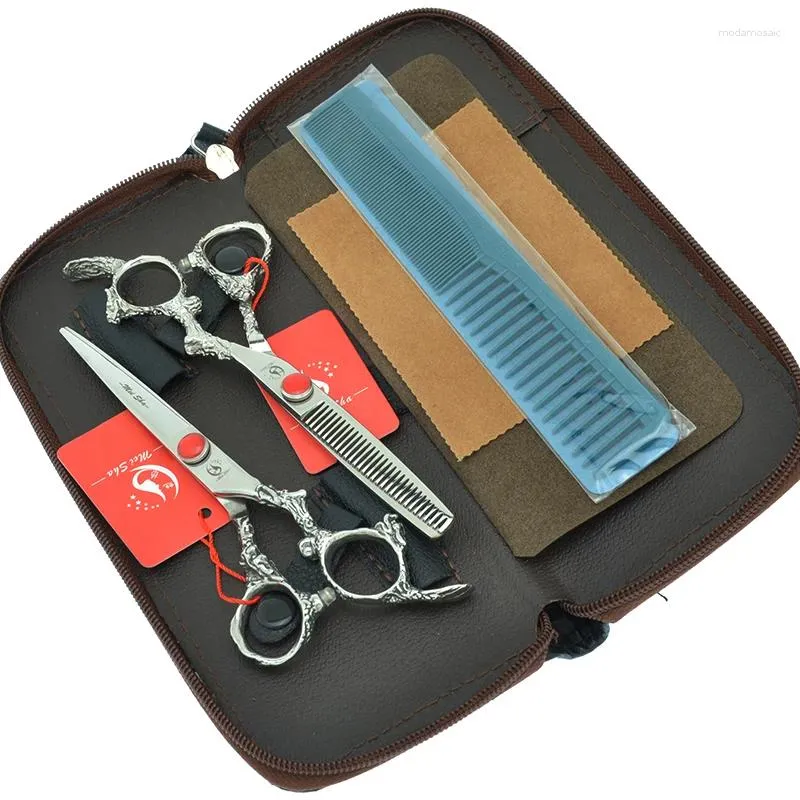 Meisha Japan Steel Hair Scissors Ulta Set Dragon Handle, 6.0 Length ...