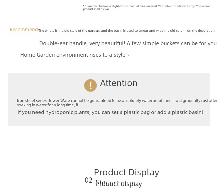 Retro Galvanized Metal Flower Pots: Leak-Proof Antique Buckets, Shop ...