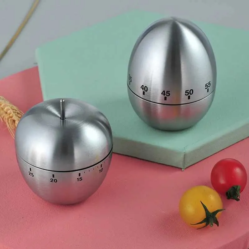 60 Minute Kitchen Timer - Stainless Steel Egg Timer, Mechanical Cooking ...