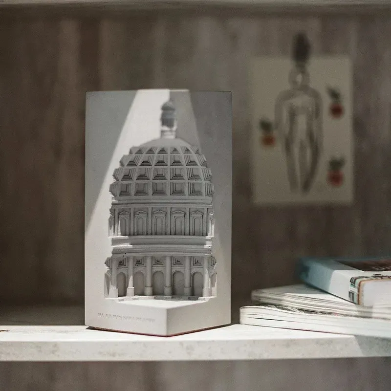 Architecture Model Roman Pantheon Dome Column Greek Temple Building ...