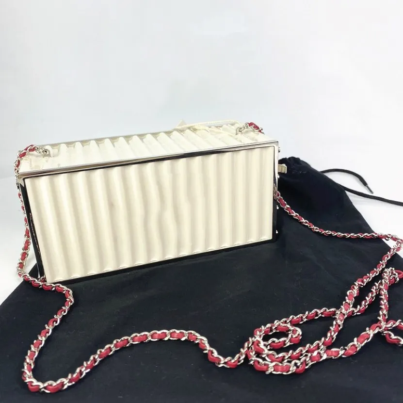 Designer Oval Trunk Box Beige Crossbody Bag Luxury Evening Tote For ...