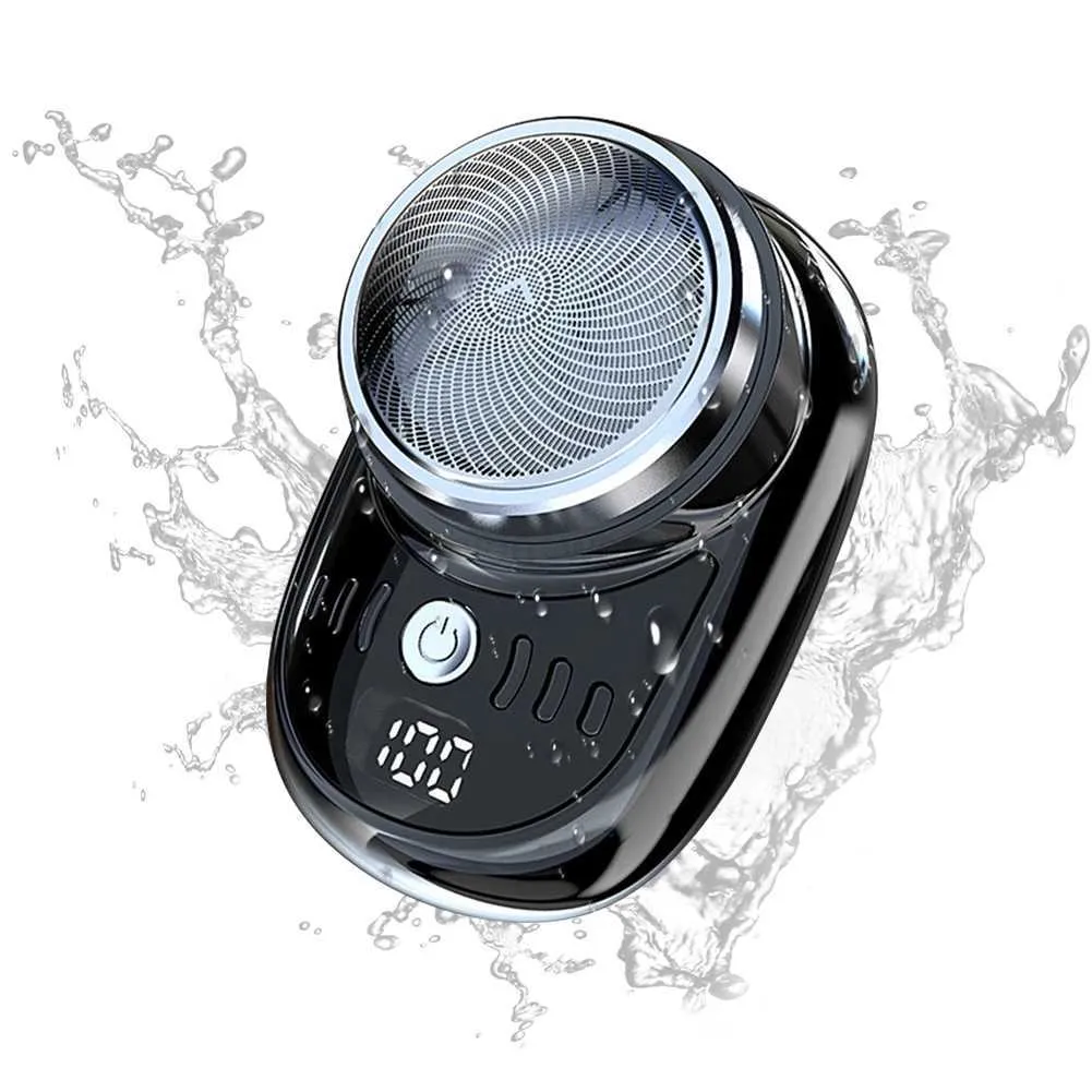 Mini Travel Shaver with Digital Display - Rechargeable, Washable ...